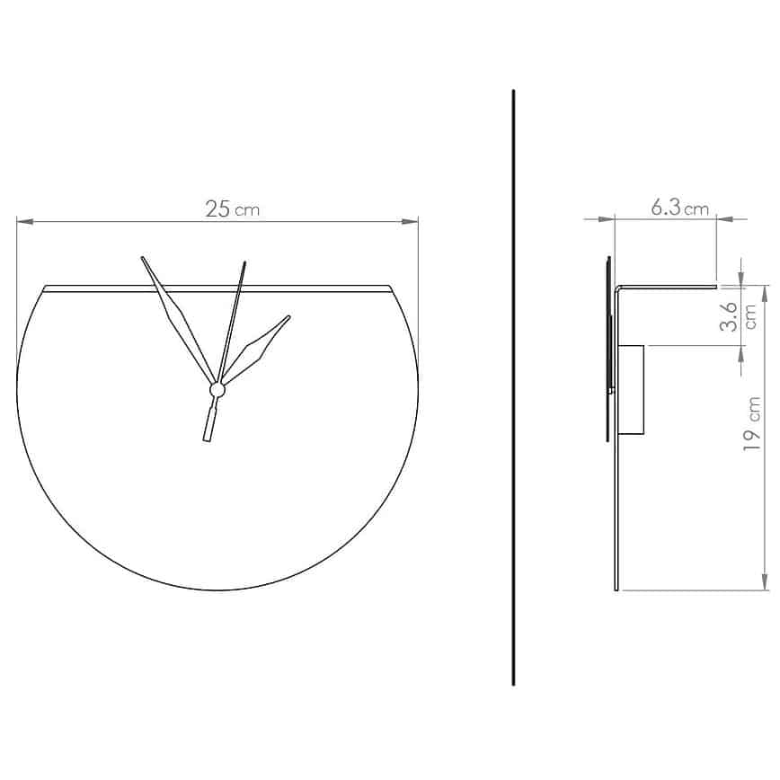 Moon Gala Floating Clock - accents