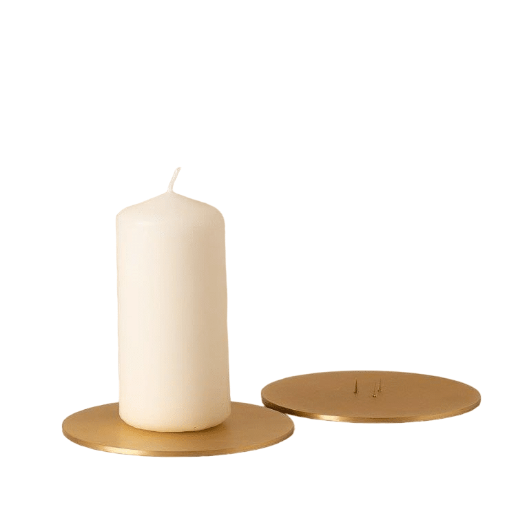 Large Gold Candle Base - accents