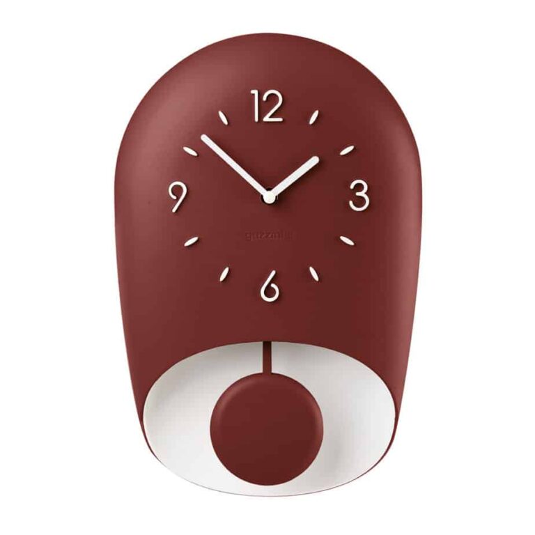 Bell Wall Clock, Ruby - accents